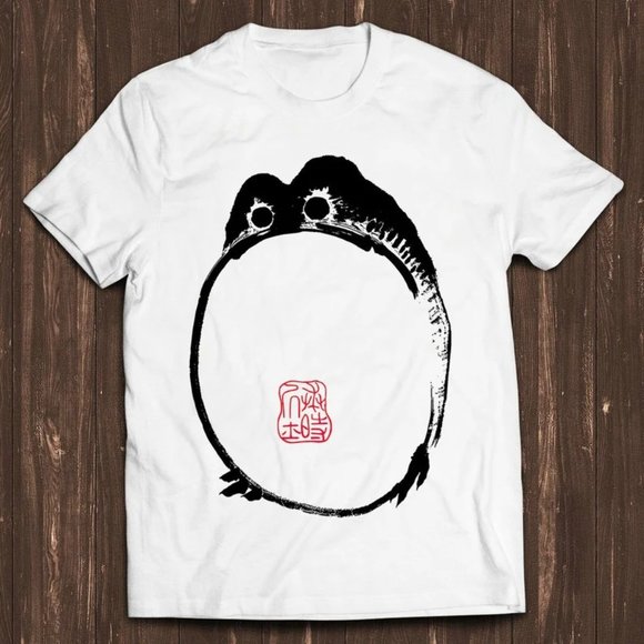 Gildan | Shirts | Sad Frog Japanese Art Matsumoto Hoji Meika Gafu Toad ...